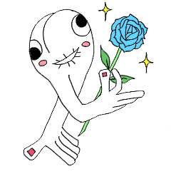 Crooked Eyes Alien - Stiker LINE | LINE STORE