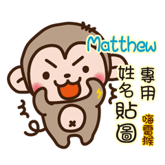 Twopebaby thunder monkey Matthew – สติกเกอร์ LINE | LINE STORE