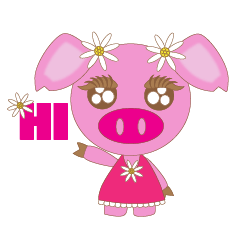DAISY PIGGY – LINE stickers | LINE STORE