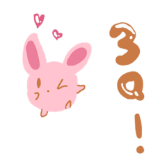 LULU_pink rabbit – Stickers LINE | LINE STORE