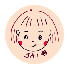 apple cheek girl - Stiker LINE | LINE STORE
