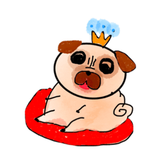 AJ pug dog – LINE stickers | LINE STORE
