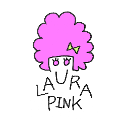 Laura Pink and Happy Friends - Stiker LINE | LINE STORE