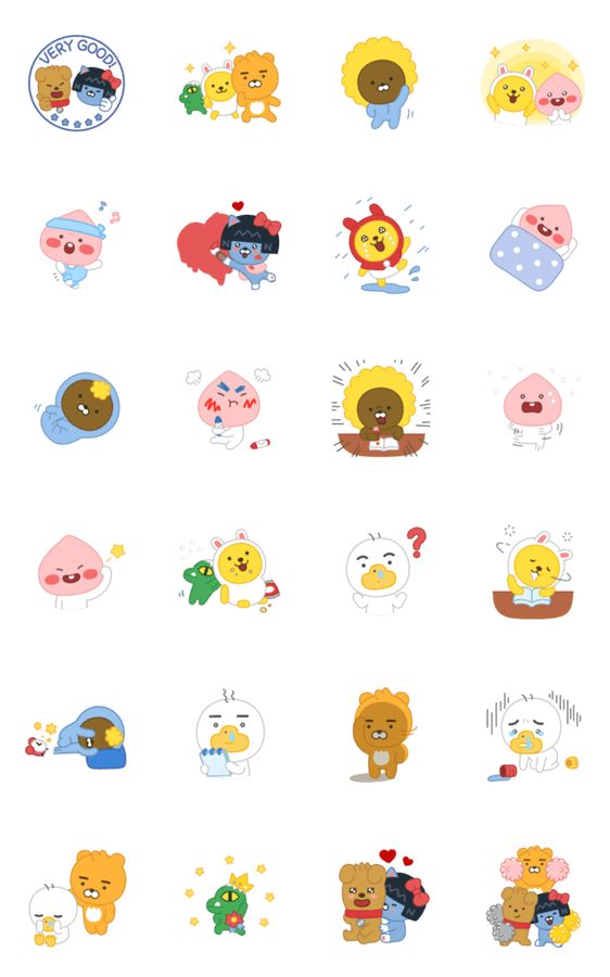 Never mind Friends(KAKAO FRIENDS)_LINE 原創貼圖【Hot!】_就是愛LINE-貼圖代購網| 買貼圖便宜又方便!