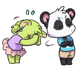 Ruu & Yuu: Panda Bear Couple | Yabe-LINE貼圖代購 | 台灣No.1，最便宜高效率的代購網