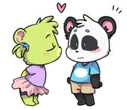Ruu & Yuu: Panda Bear Couple | Yabe-LINE貼圖代購 | 台灣No.1，最便宜高效率的代購網