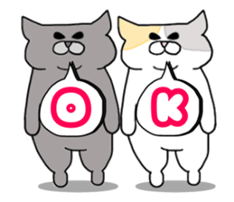 Cats standing up. Can be used every day | Yabe-LINE貼圖代購 | 台灣No.1，最便宜高效率的代購網