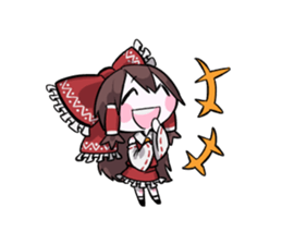 Reimu is flying from Touhou Project! | Yabe-LINE貼圖代購 | 台灣No.1，最便宜高效率的代購網