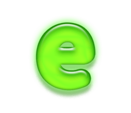 Roman lowercase glass letter green stamp | Yabe-LINE貼圖代購 | 台灣No.1，最便宜高效 ...