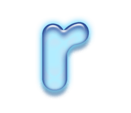 Roman lowercase glass letters blue stamp | Yabe-LINE貼圖代購 | 台灣No.1，最便宜高效 ...