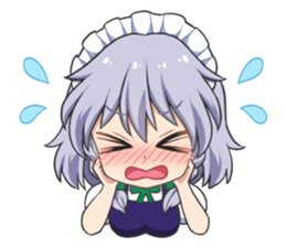 Touhou Project Sakuya Stamp | Yabe-LINE貼圖代購 | 台灣No.1，最便宜高效率的代購網