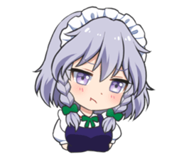 Touhou Project Sakuya Stamp | Yabe-LINE貼圖代購 | 台灣No.1，最便宜高效率的代購網