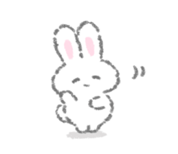 The white bunny stickers 9 | Yabe-LINE貼圖代購 | 台灣No.1，最便宜高效率的代購網