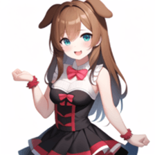 dog girl sticker | Yabe-LINE貼圖代購 | 台灣No.1，最便宜高效率的代購網