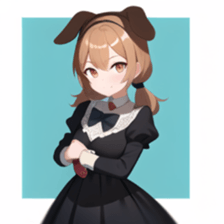 dog girl sticker | Yabe-LINE貼圖代購 | 台灣No.1，最便宜高效率的代購網