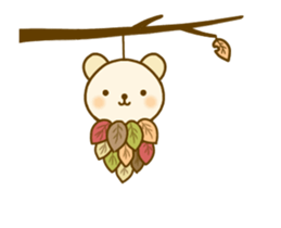 Pochi and Pechi Autumn move sticker | Yabe-LINE貼圖代購 | 台灣No.1，最便宜高效率的代購網