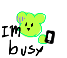My SUSY green bear sticker | Yabe-LINE貼圖代購 | 台灣No.1，最便宜高效率的代購網
