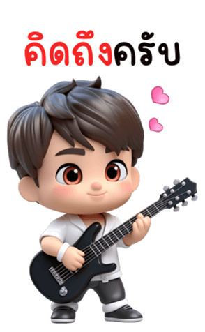 Sandee cute boy (Big Stickers) | Yabe-LINE貼圖代購 | 台灣No.1，最便宜高效率的代購網