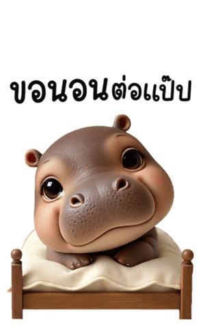 MooDong Hippo can't be lazy. | Yabe-LINE貼圖代購 | 台灣No.1，最便宜高效率的代購網