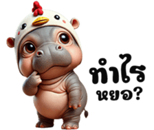 MooDong chicken-headed hippo | Yabe-LINE貼圖代購 | 台灣No.1，最便宜高效率的代購網