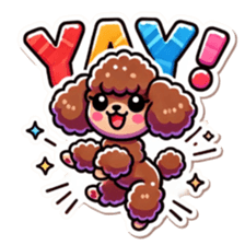Cute Toy Poodle Stickers for Every Mood | Yabe-LINE貼圖代購 | 台灣No.1，最便宜高效率的代購網
