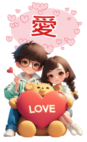 Love Couples 4 (Big - TW) Meron & Monre | Yabe-LINE貼圖代購 | 台灣No.1，最便宜高效率的代購網