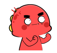 Red Grumpy Dino 2 : Animated | Yabe-LINE貼圖代購 | 台灣No.1，最便宜高效率的代購網