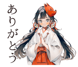 Miko's Fortune Omikuji Stickers | Yabe-LINE貼圖代購 | 台灣No.1，最便宜高效率的代購網