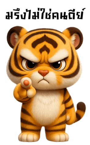Cheeky Tiger (Big Stickers) | Yabe-LINE貼圖代購 | 台灣No.1，最便宜高效率的代購網