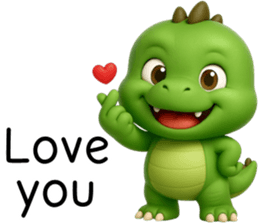Cheeky Dinosaur 3D (ENG) | Yabe-LINE貼圖代購 | 台灣No.1，最便宜高效率的代購網