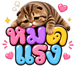 แมวน้อย หมดไฟ | iM Sticker Shop