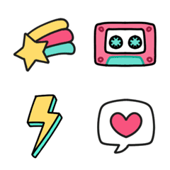 A little nostalgic 90's emoticon – LINE Emoji | LINE STORE