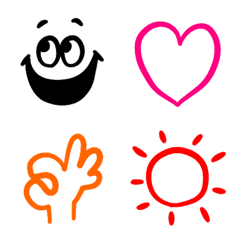 Colorful with line drawings & pop – LINE Emoji | LINE STORE