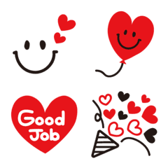 Smile and heart-shaped – Emotikon LINE | LINE STORE