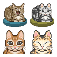 Pixel Emoji (Cat) – LINE Emoji | LINE STORE