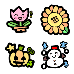 Seasons emoji (Hand drawn) – LINE Emoji | LINE STORE