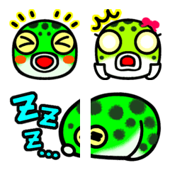 So cute! Green spotted puffer Emoji – Emotikon LINE | LINE STORE