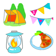 cute camping emoji – LINE表情貼 | LINE STORE