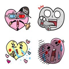 Heart reaction. – LINE Emoji | LINE STORE