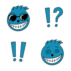 Simple blue Emoji – LINE Emoji | LINE STORE