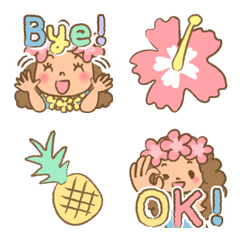 Sweet & dreamy hula girl Emoji – LINE表情貼 | LINE STORE