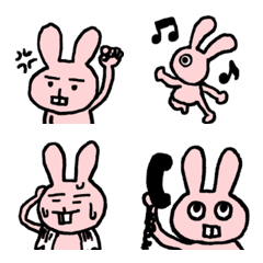 PINK Rabbits Emoji – Emotikon LINE | LINE STORE