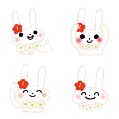 Hawaii Hula Usako Emoji – LINE Emoji | LINE STORE