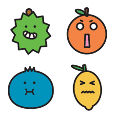 Cute Cartoon Fruit Emoji – Emotikon LINE | LINE STORE