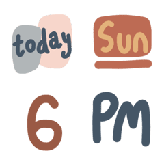 Date Emoji x Time Emoji – LINE Emoji | LINE STORE
