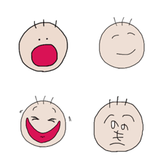 Loose fluffy face emoji – LINE Emoji | LINE STORE