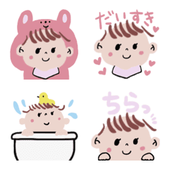 Baby emoji of the girl – Emotikon LINE | LINE STORE