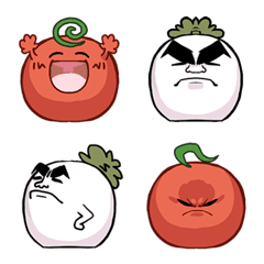 Red and white radish squat – Emotikon LINE | LINE STORE