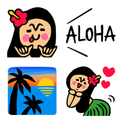 Hula girl talk Emoji – Emotikon LINE | LINE STORE