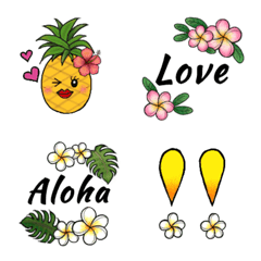 Hawaiian-style emoji – Emotikon LINE | LINE STORE